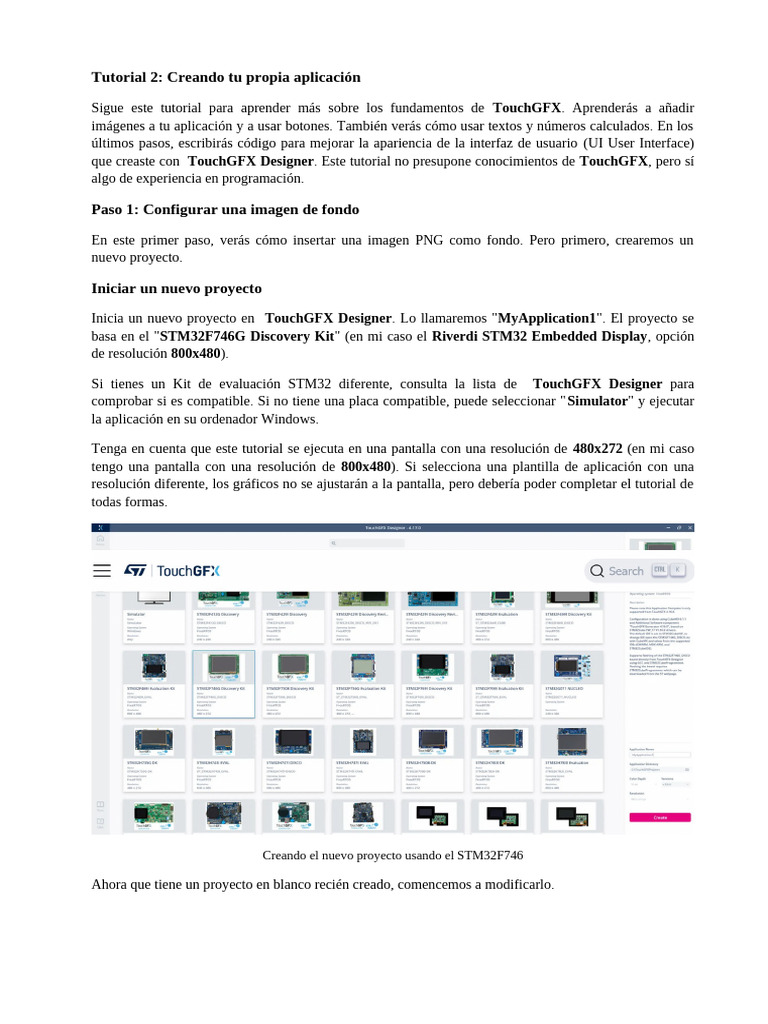 Tutorial 2 TouchGFX | PDF | Botón (Computación) | C
