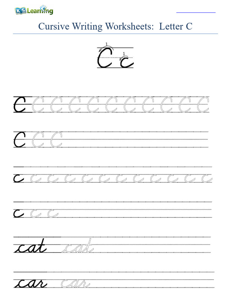 Handwriting Letters CC Printable | PDF