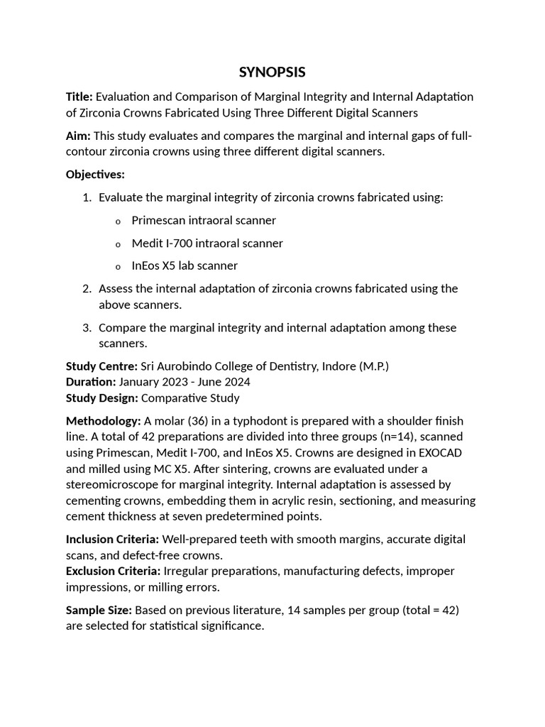 Synopsis Single | PDF
