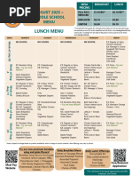August 2025 High School Lunch Menu | PDF | Lunch | Chili Con Carne