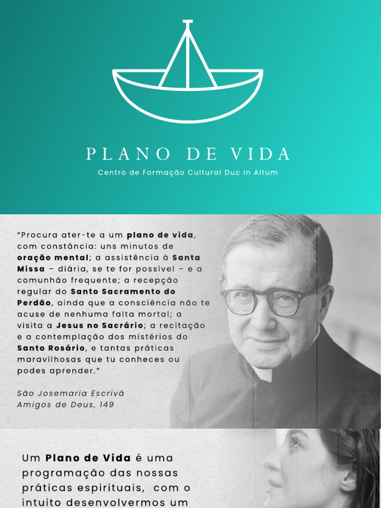 Plano de Vida Duc in Altum | PDF | Rosário | Oração