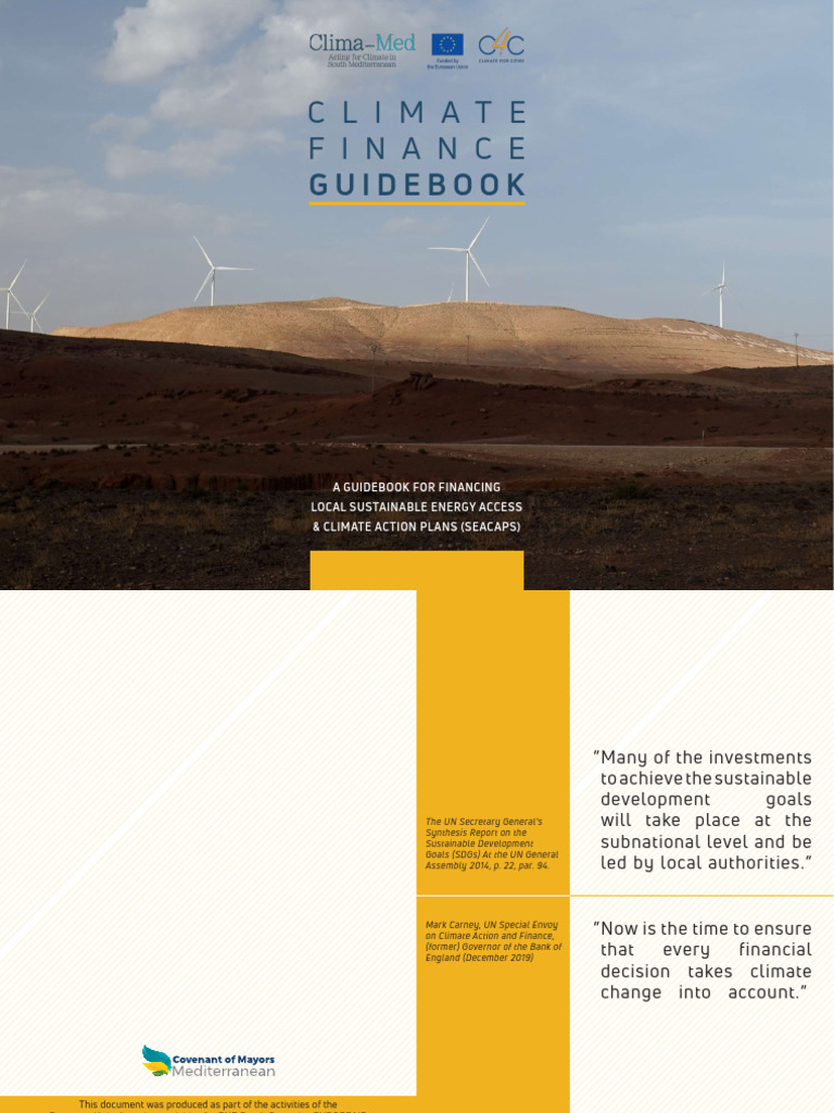 Clima Med Climate Finance Guidebook 2023 Com | PDF | Climate Change Mitigation | Public–Private ...