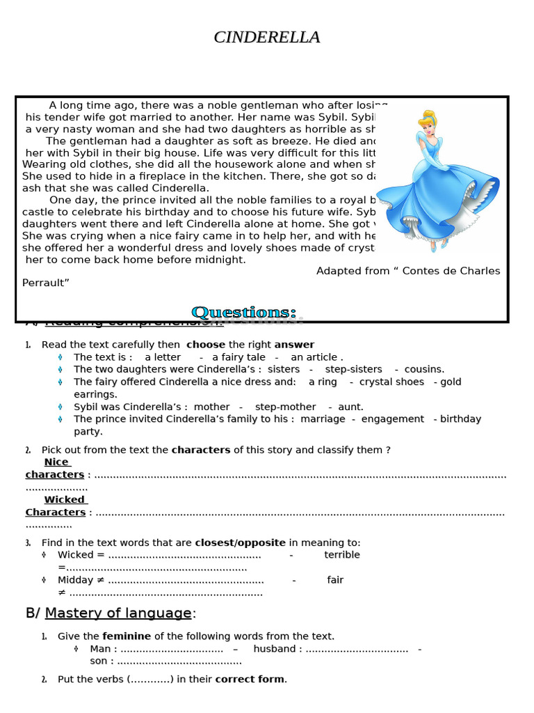 Cinderella: A Fairy Tale Overview | PDF | Cinderella | Fairy Tales