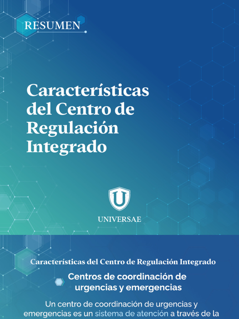U1 RESUMEN Características Del Centro de Regulación Integrado | PDF
