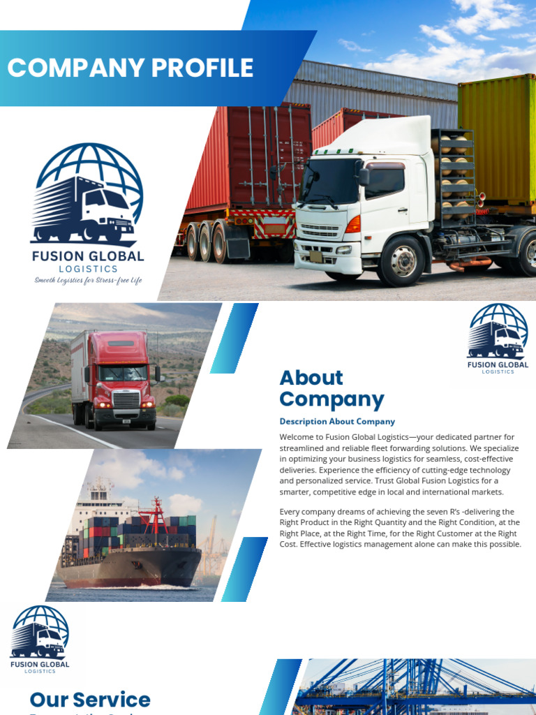 Fusion Global Logistics Company Profile | PDF | Logistics | Cargo
