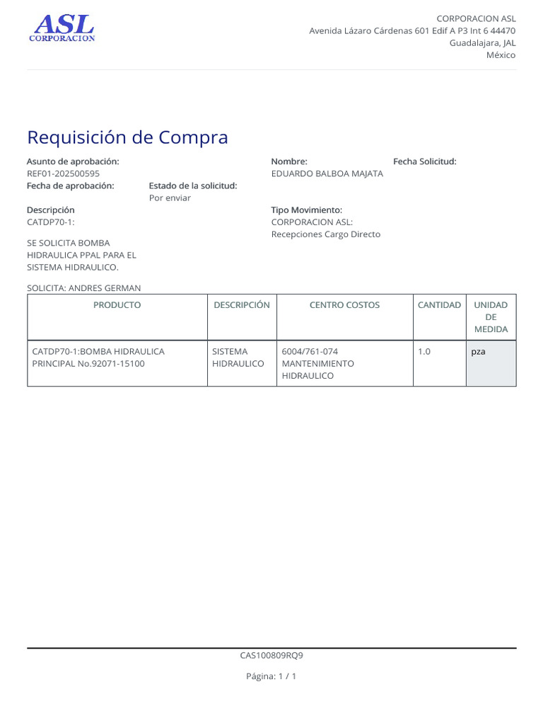 Requisición de Compra | PDF