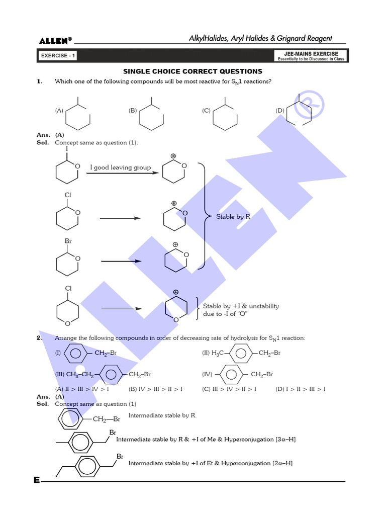 SN1 and SN2 Reaction Mechanisms | PDF | Ether | Organic Chemistry
