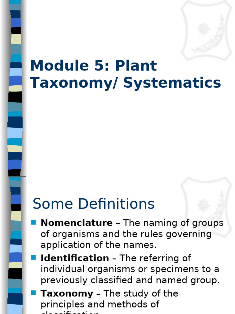 Plant Taxonomy 1 | PDF | Taxonomy (Biology) | Species
