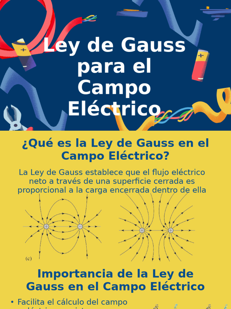 Ley de Gauss: Campo Eléctrico y Aplicaciones | PDF | Campo eléctrico ...