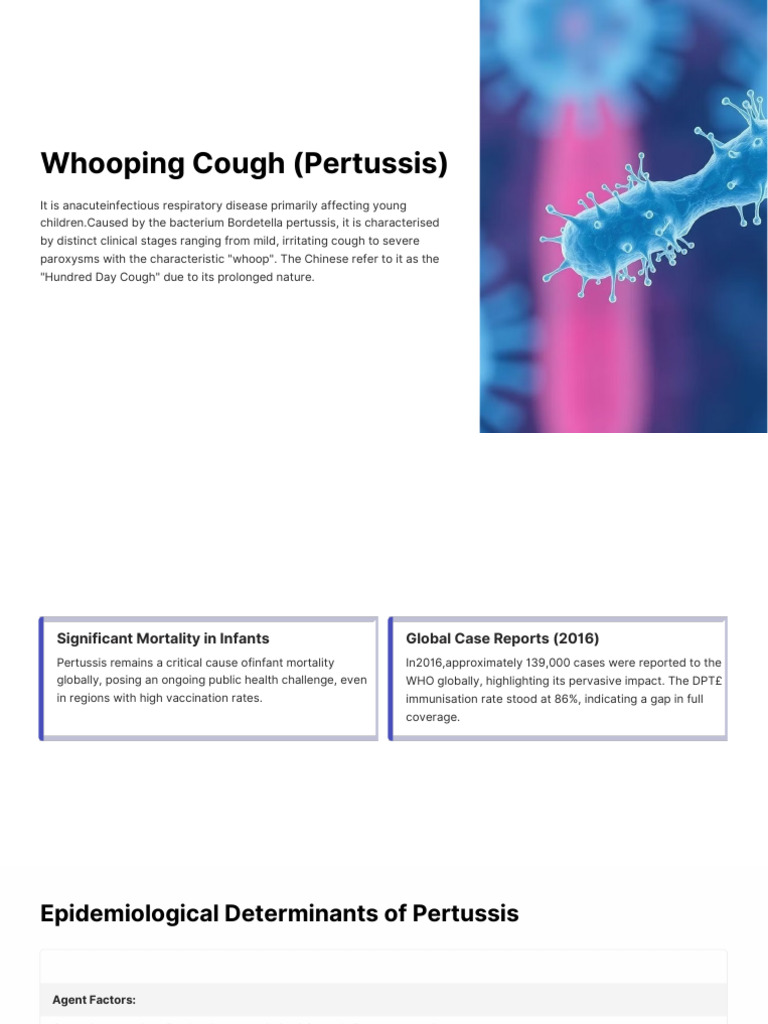 Whooping Cough Pertussis PDF | PDF | Animal Diseases | Medical Specialties