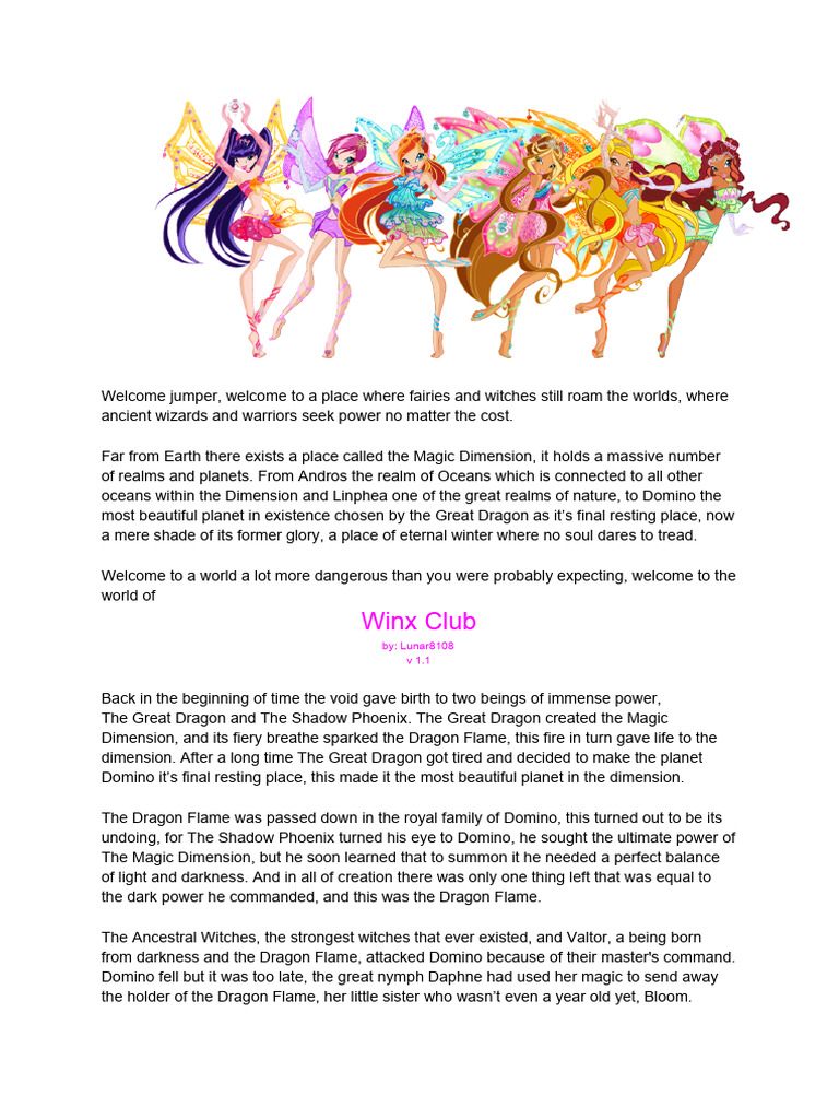 Winx Club | PDF | Fairies | Magician (Fantasy)