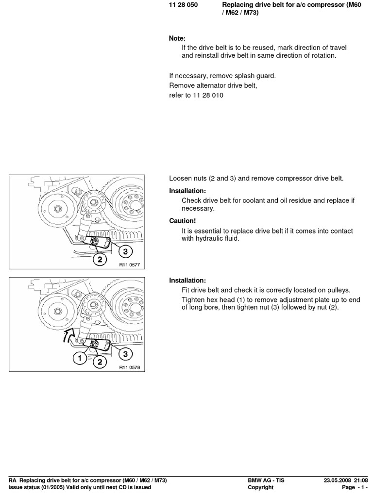M62 Compressor Belt | PDF