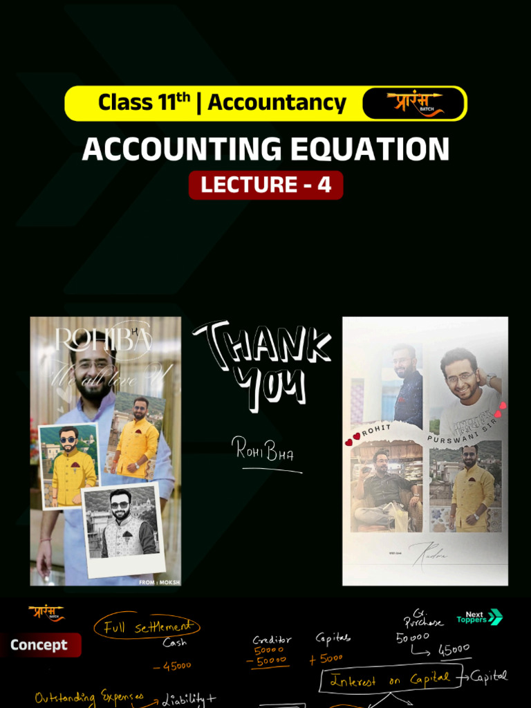 Accounting Equation - l4 | PDF