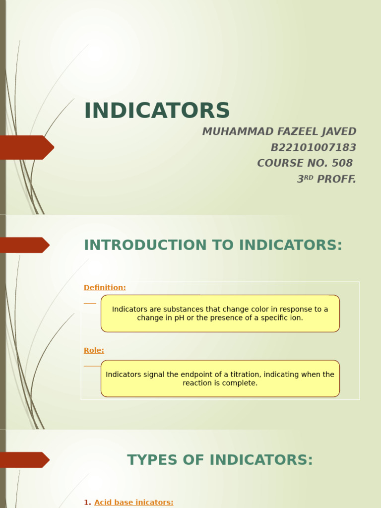 Indicators | PDF