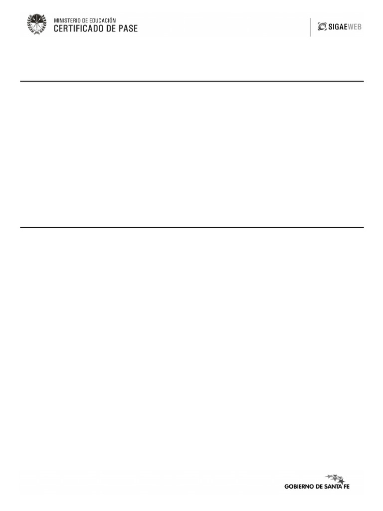 Certificado de Pase | PDF