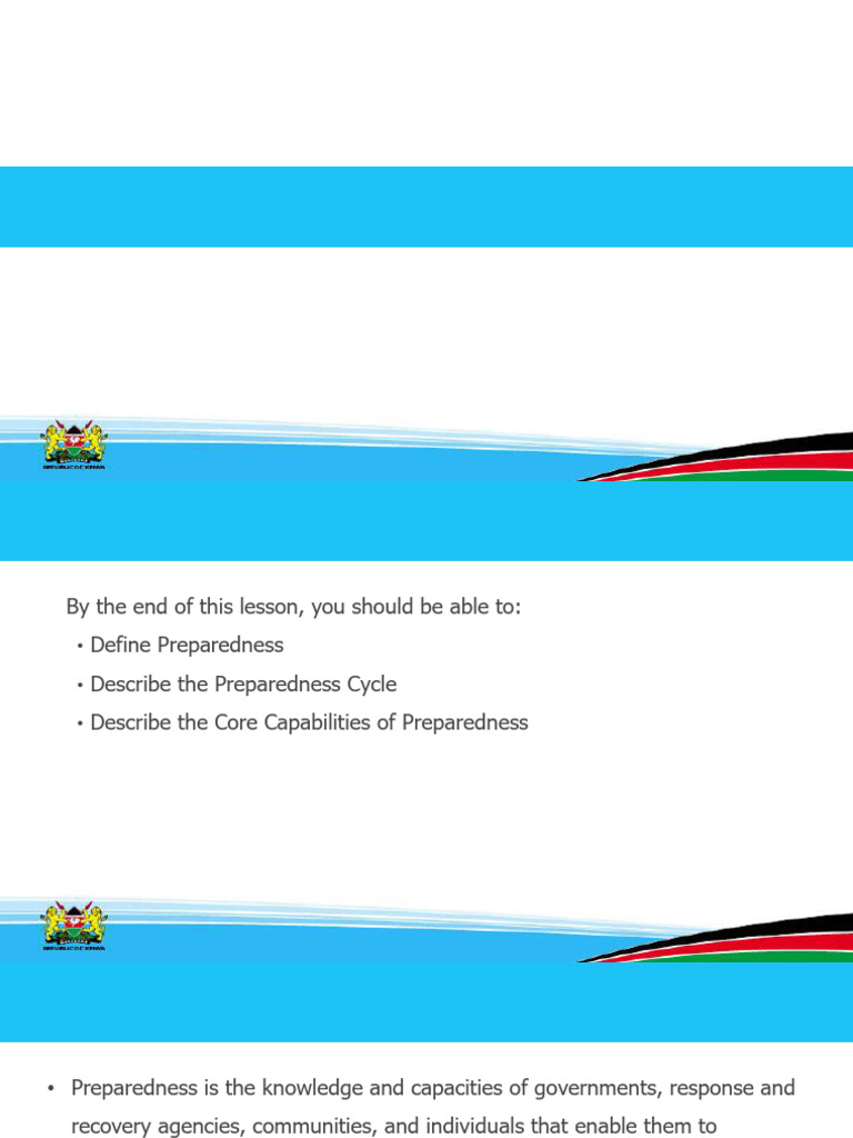 Lesson 3 - Preparedness Cycle | PDF | Emergency Management | Risk