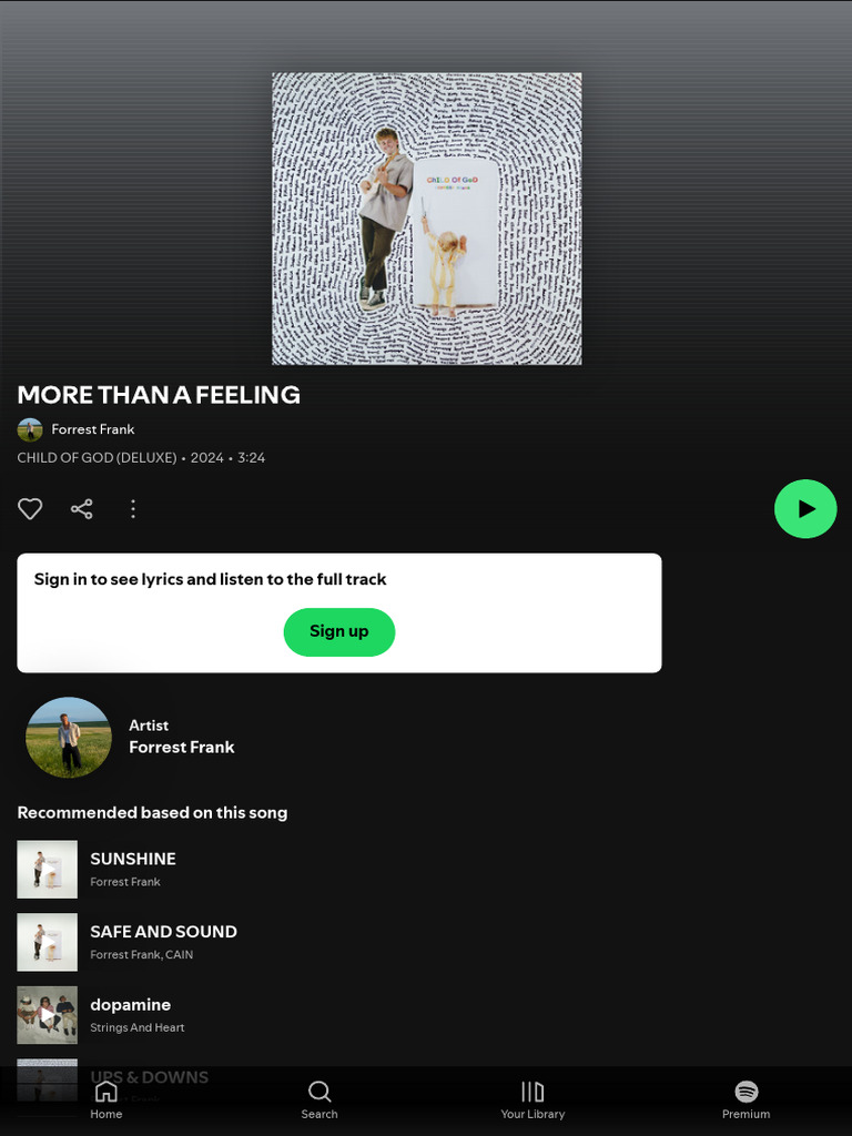 More Than a Feeling Lyrics | PDF