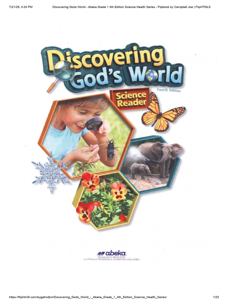 Discovering Gods World - Abeka Grade 1 4th Edition Science Health ...