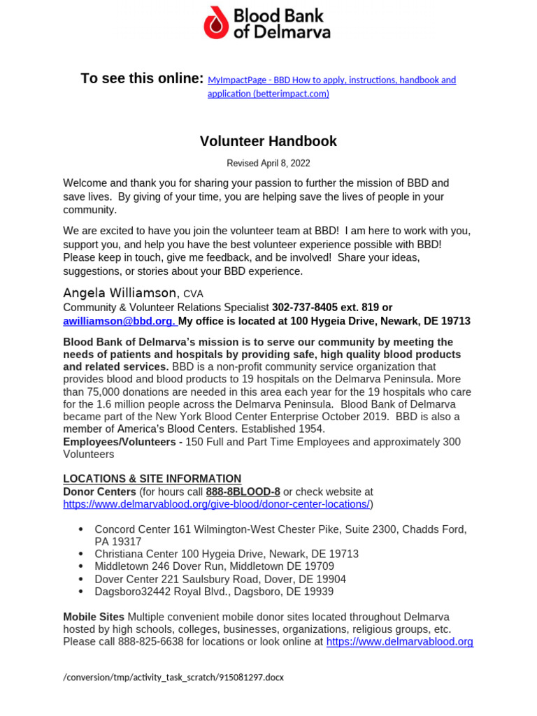 Volunteer Handbook 2022 | PDF | Clothing | Volunteering