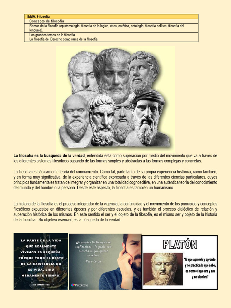 Ramas y conceptos de la filosofía | PDF | Metafísica | Conocimiento