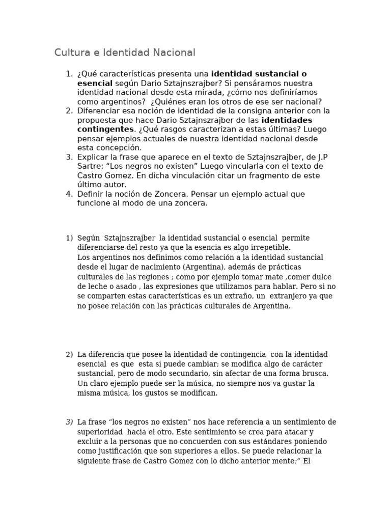 Identidad Nacional y Zoncera en Argentina | PDF | Pensamiento | Verdad