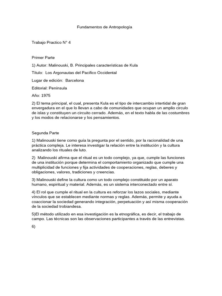 Antropologia TP4 | PDF