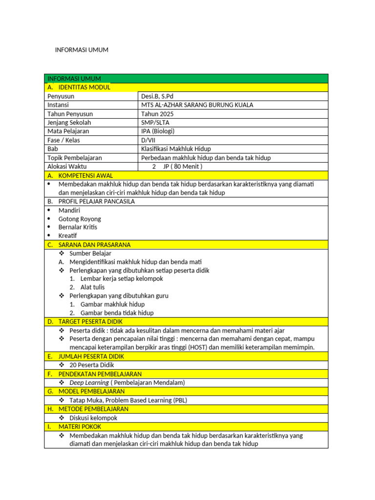 MODUL IPA DESI | PDF