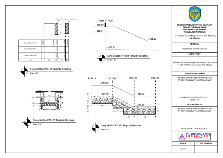 07 Cross Section Eksisting & Rencana | PDF