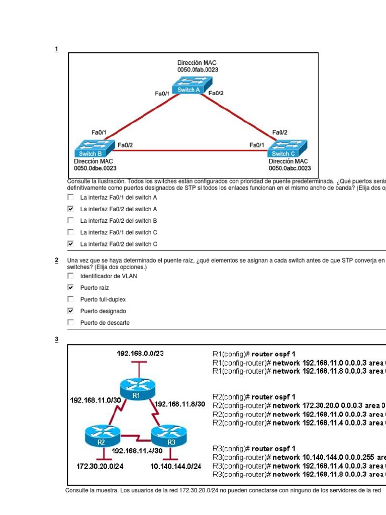 Examen Final Ccna 3 Discovery Pdf Enrutador Computación