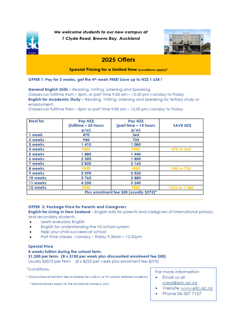 Auckland - 2025 Special Offer | PDF