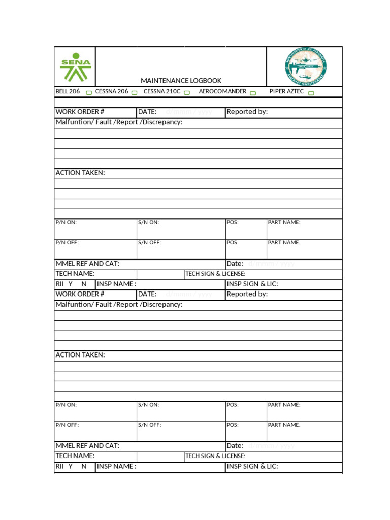 LOGBOOK SENA Rev1 | PDF