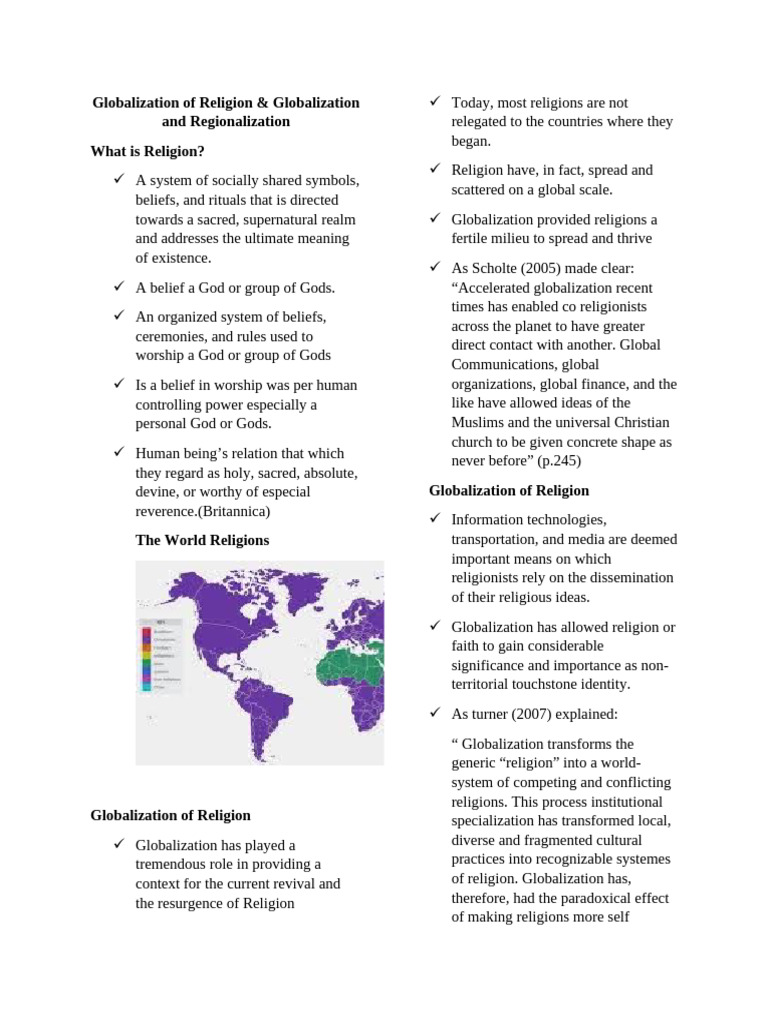 Globalization's Impact on Religion | PDF | Globalization | Deities