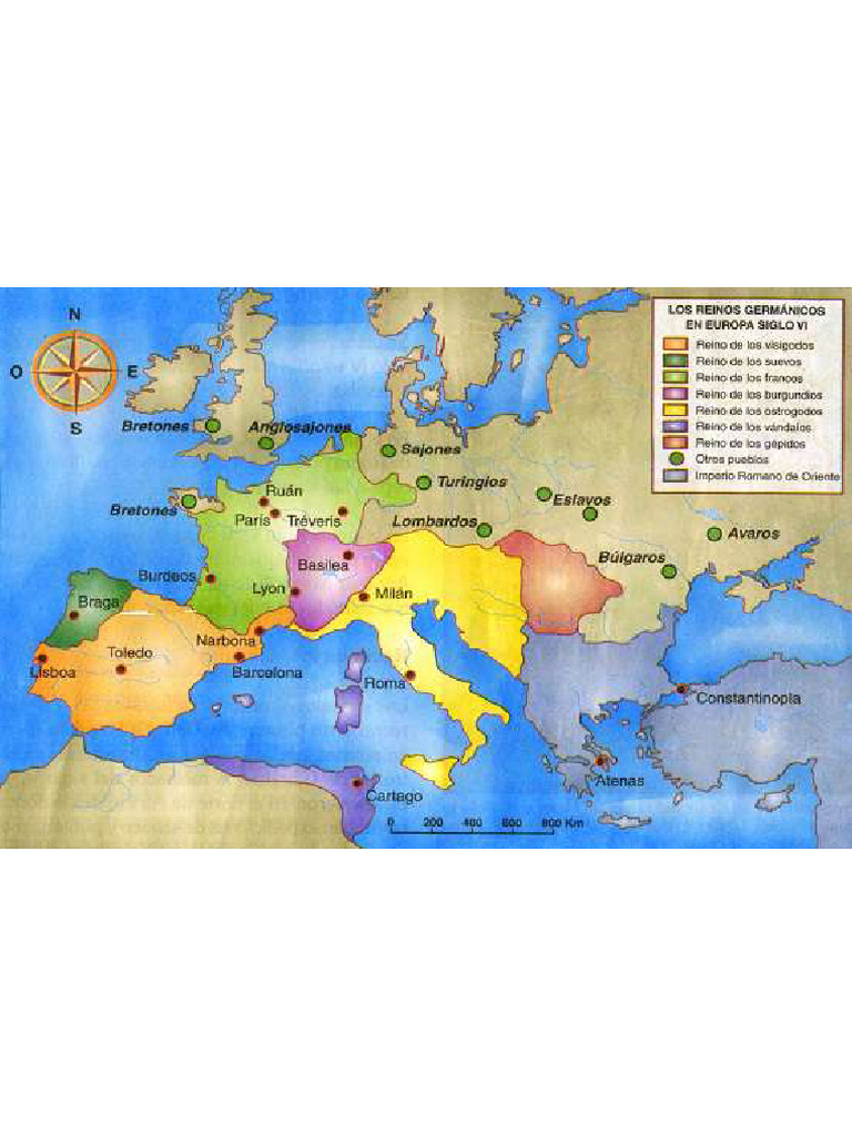 Mapa Reinos Germanicos | PDF