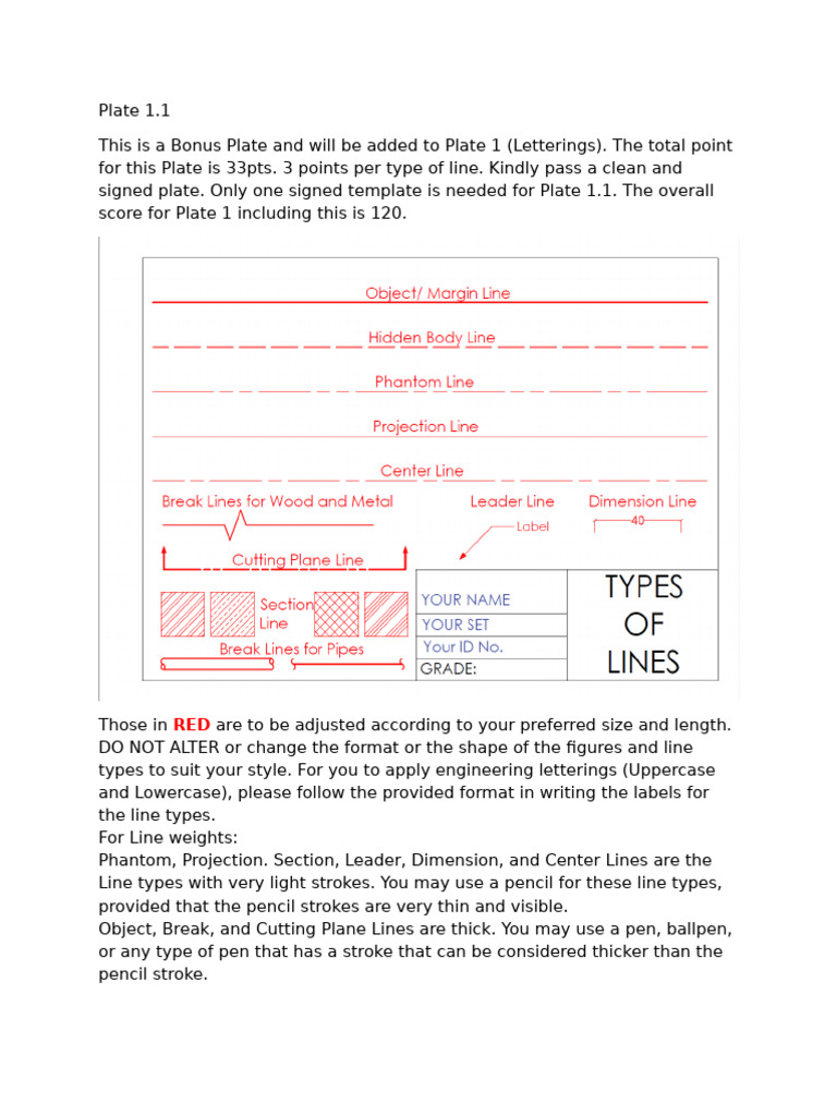 Instructions For Plate 1.1 | PDF