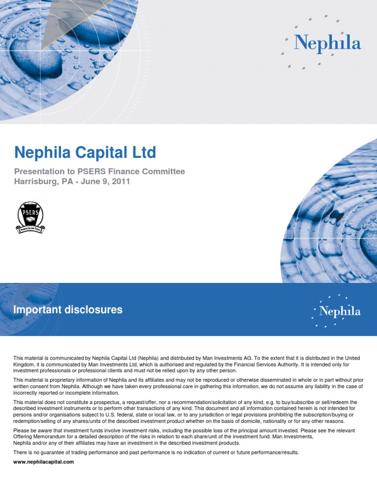 NEPHILA - PSERS Presentation Revised | PDF | Reinsurance | Investment ...