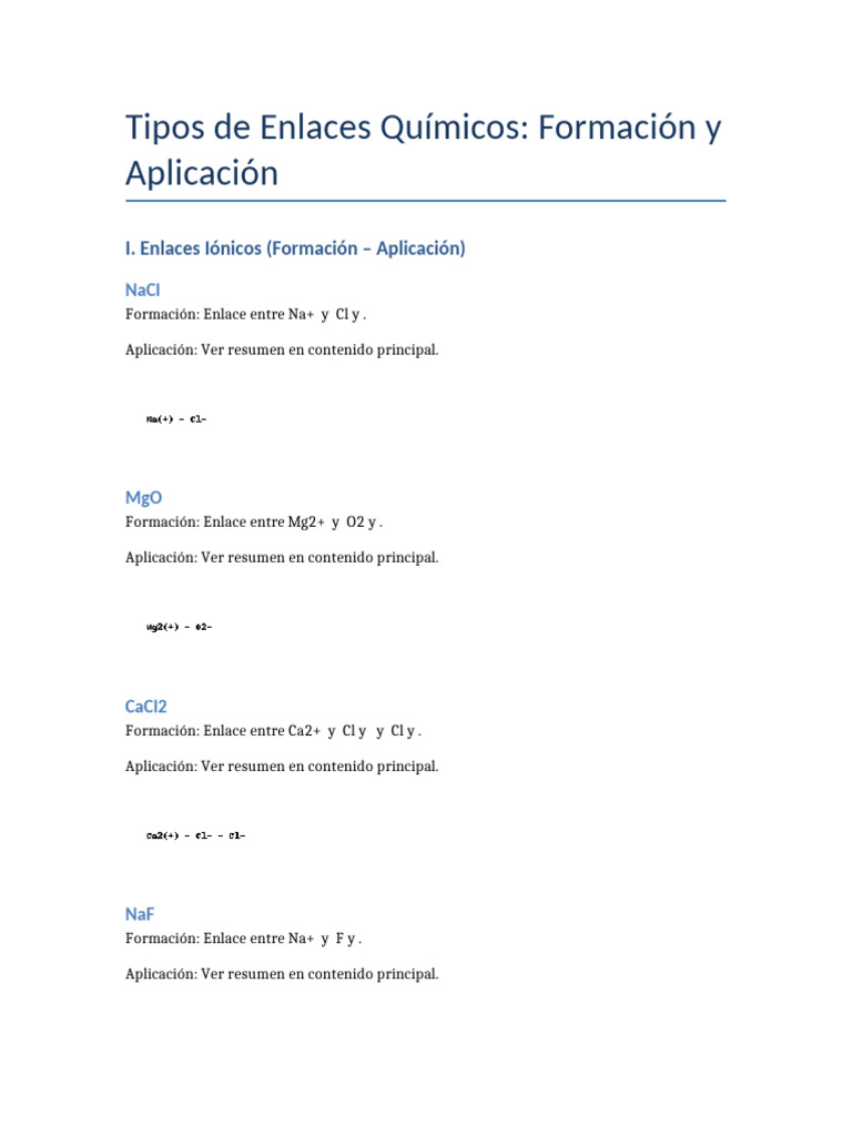 Tipos De Enlaces Quimicos Con Dibujos Pdf 4145