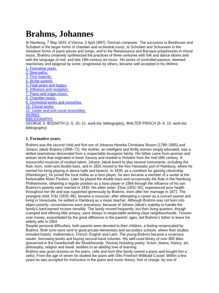Brahms | PDF | Johannes Brahms | Robert Schumann