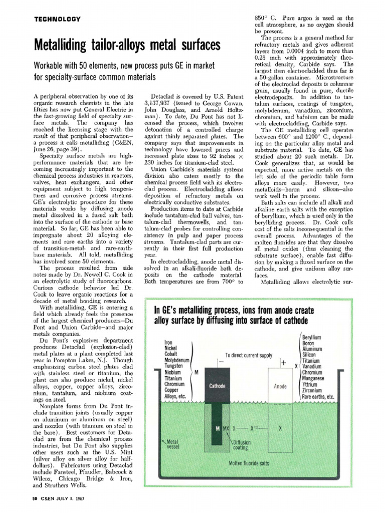 Metalliding Tailoralloys Metal Surfaces 1967 | PDF | Metals | Alloy
