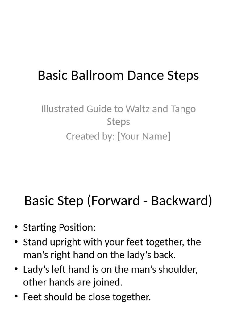 Basic Steps for Waltz and Tango | PDF