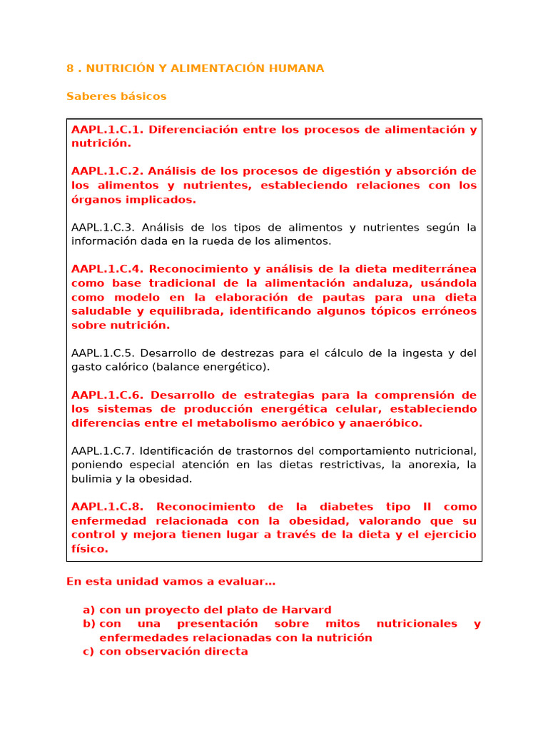 Nutrición y Alimentación Humana: Claves Esenciales | PDF | Digestión ...