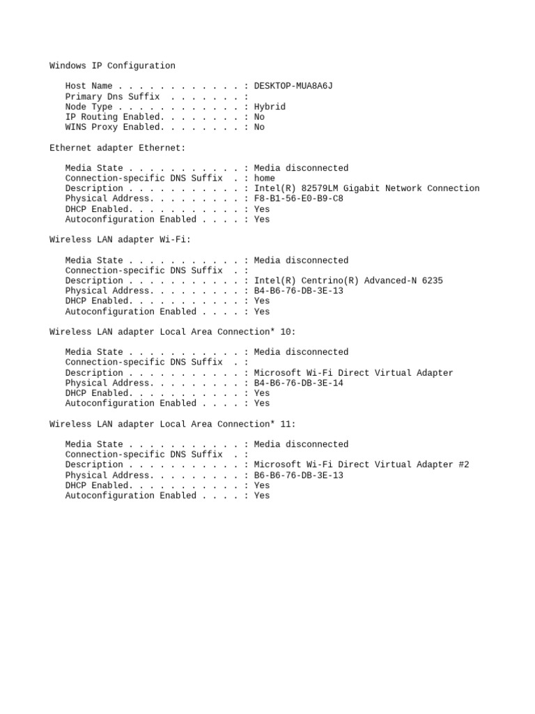 Windows IP Configuration Overview | PDF