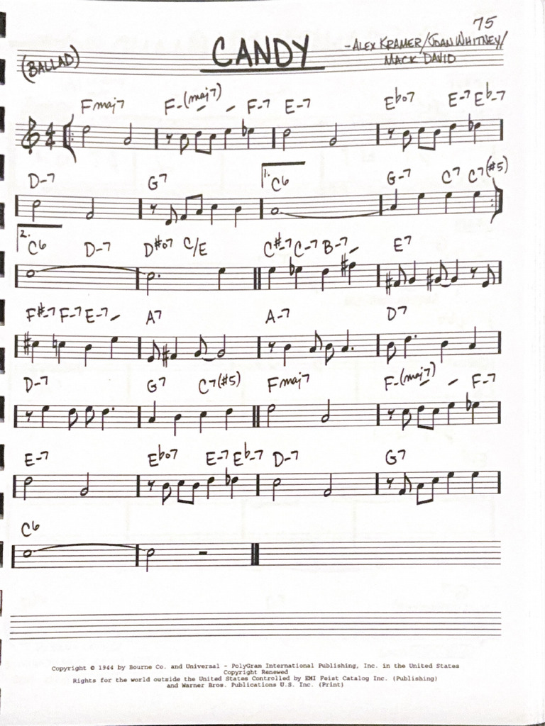 Candy Bb real book vol 2 2nd edition | PDF