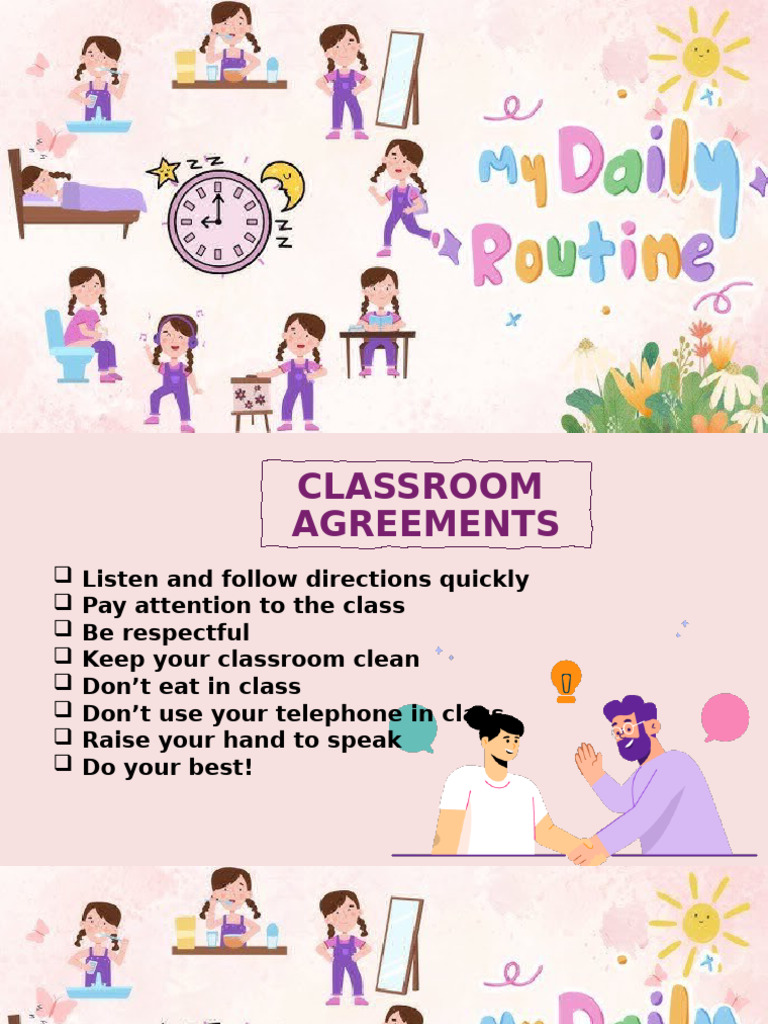 Daily Routine Activities in Class | PDF