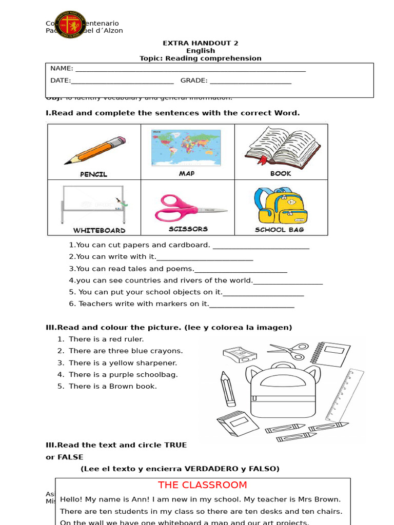 Reading Comprehension Activities for Kids | PDF