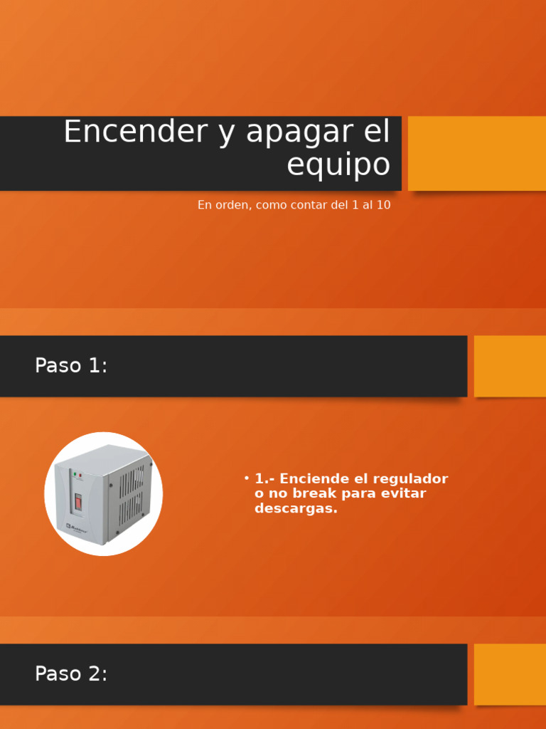 Encender y Apagar El Equipo | PDF