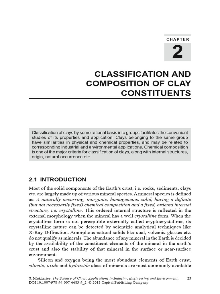 Clay Classification and Composition | PDF | Minerals | Clay