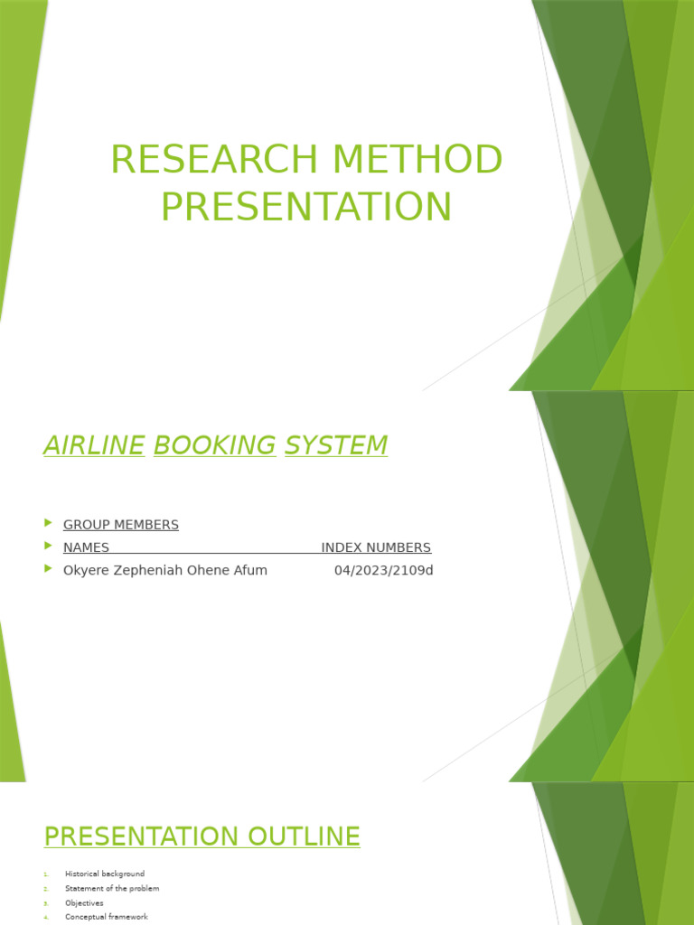 Research Method Presentation | PDF | Usability | Computing