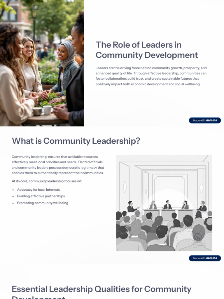 Community Leadership for Development | PDF | Leadership | Community