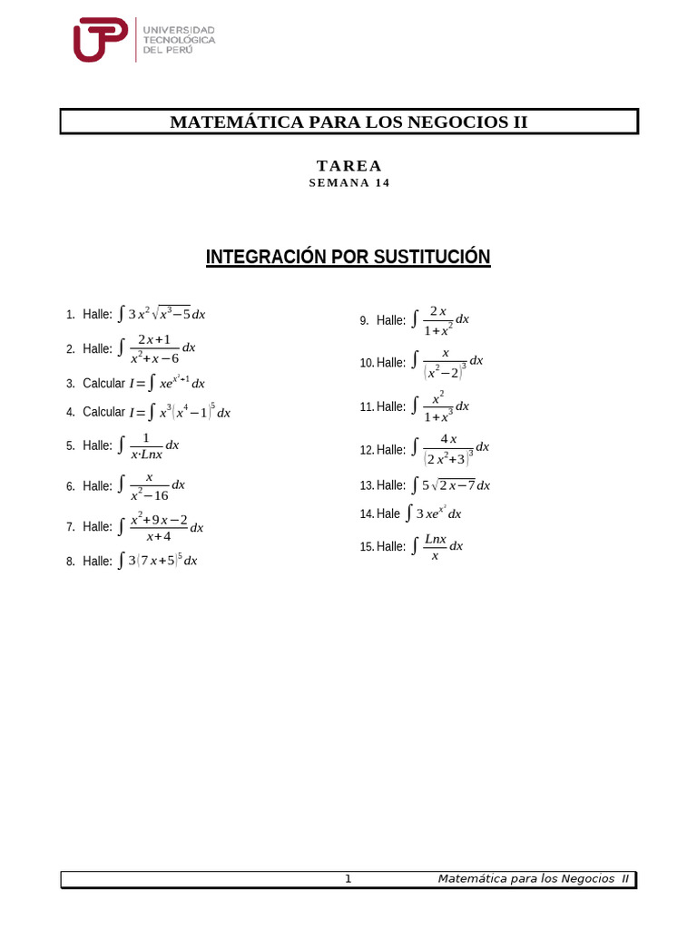 Tarea-Integración Por Sustitución | PDF | Ajedrez