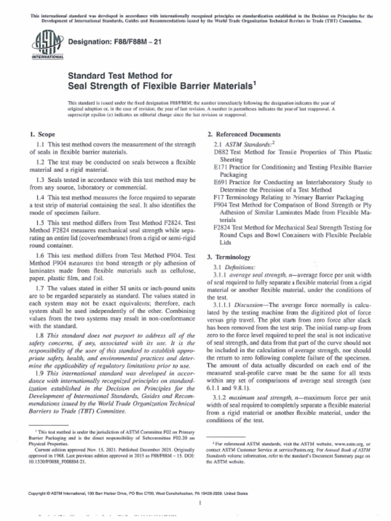 Astm F88 | PDF